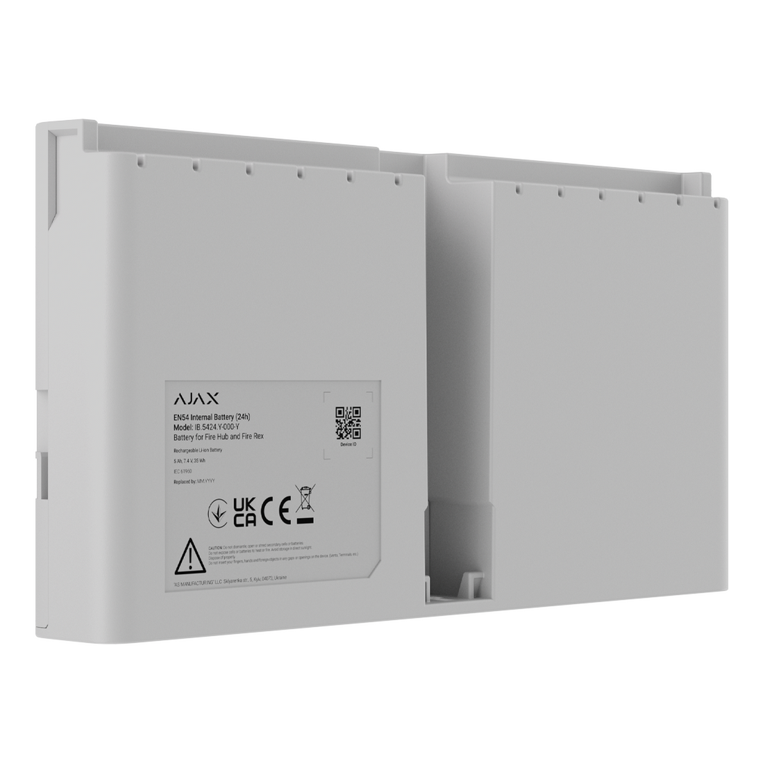 Ajax EN54 24hr Internal Battery for Fire Hub/Rex - White (AJA-127876 ...