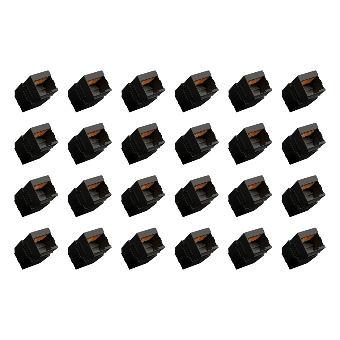 DTECH CAT6 10XG 10GBASET Tooless Keystone - Pack of 24 - Black (DTE-MC ...