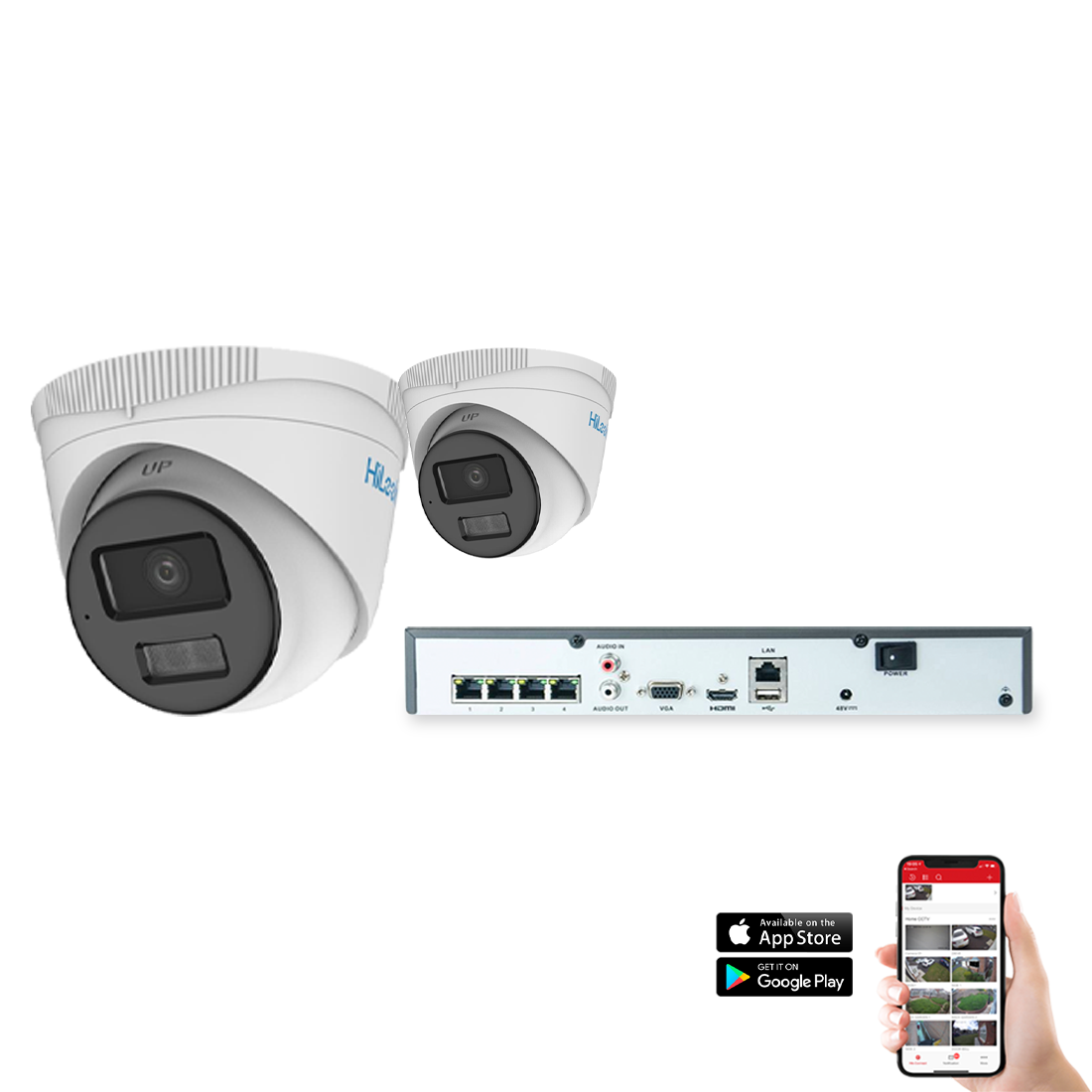HiLook by Hikvision IP Smart Hybrid ColorVu 2 Camera 4ch 4MP 30M CCTV ...