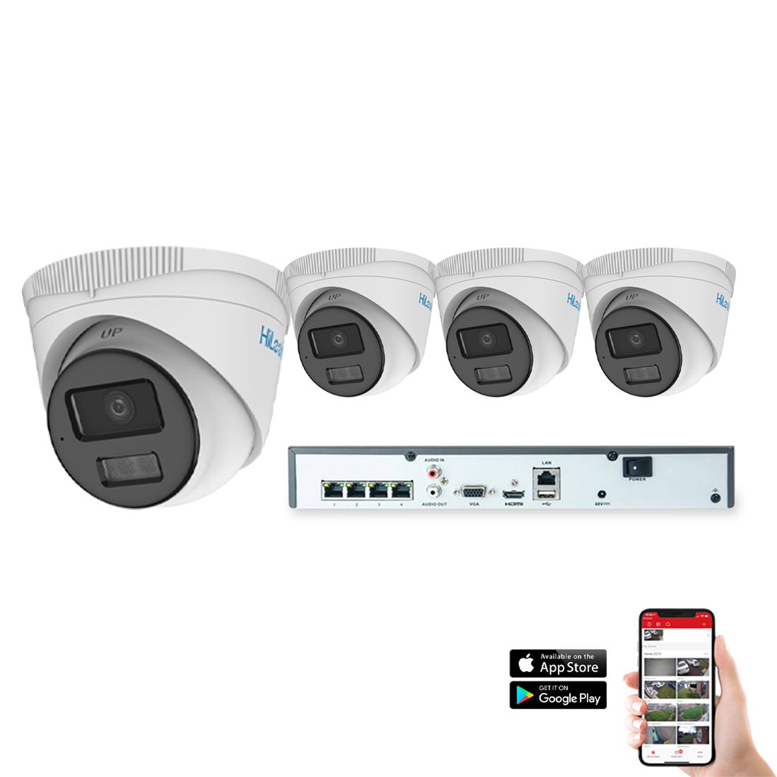 HiLook by Hikvision IP Smart Hybrid ColorVu 4 Camera 4ch 4MP 30M CCTV ...