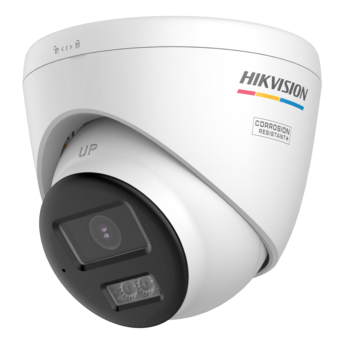 Hikvision POC + AoC Hybrid ColorVu 3K 40m Turret Dome with Microphone ...