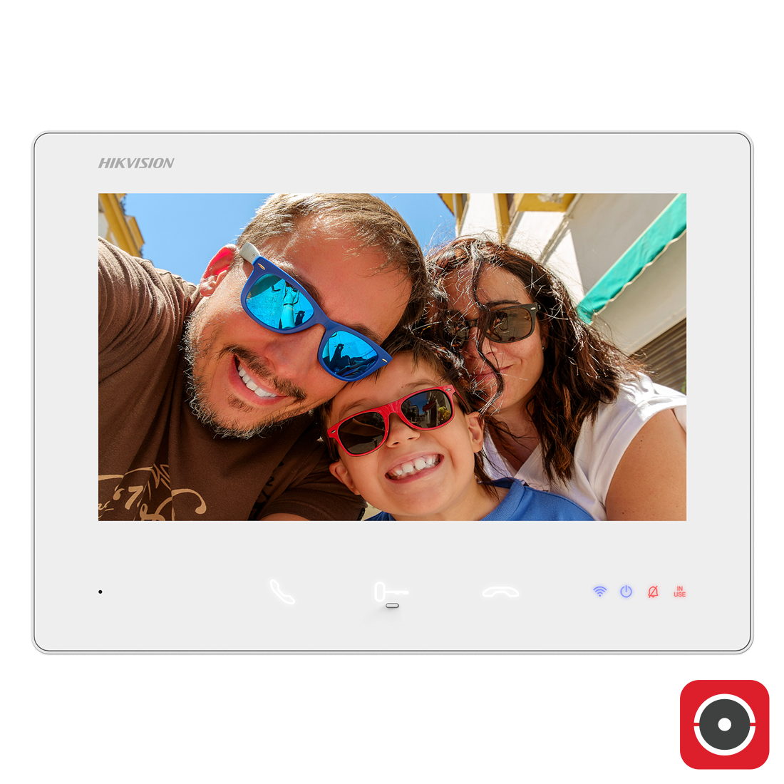 Hikvision 2 Wire Analogue Monitor with WiFi - White (DS-KH7300EY-WTE2 ...