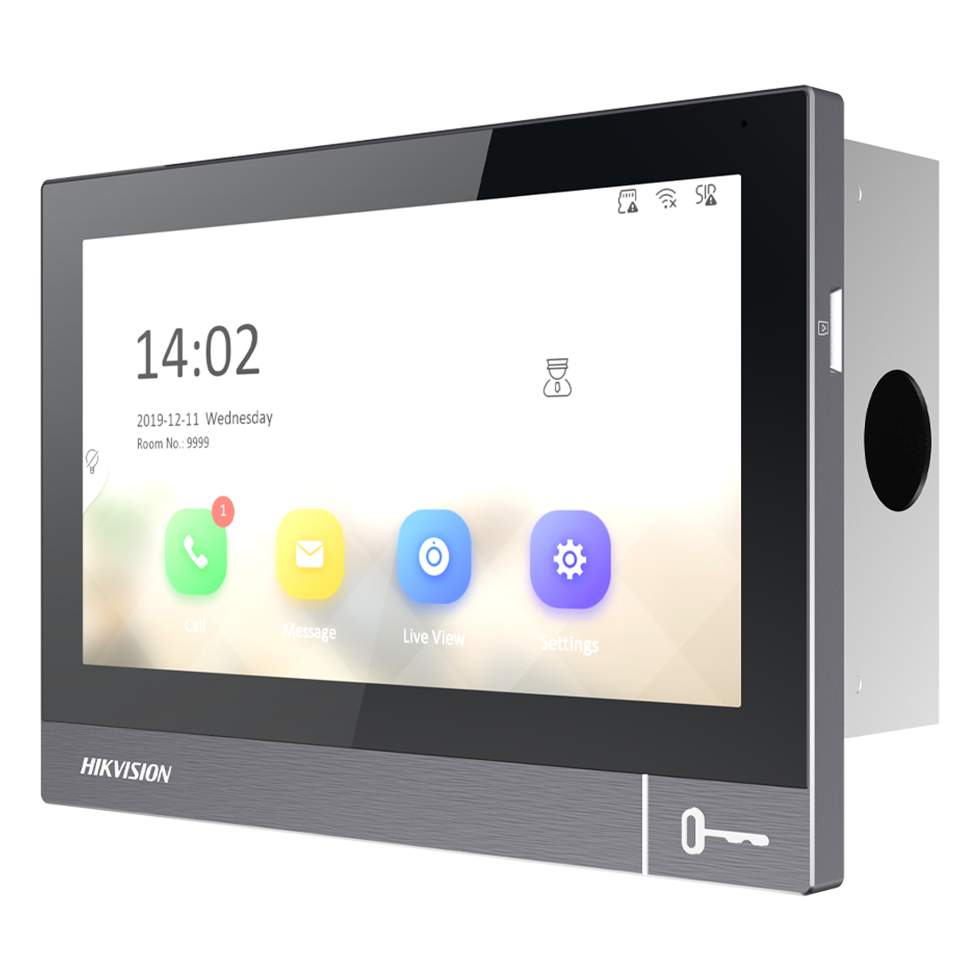 Hikvision IP Intercom 7” Pro Touchscreen Monitor - Flush (HIK-DS-KH838 ...