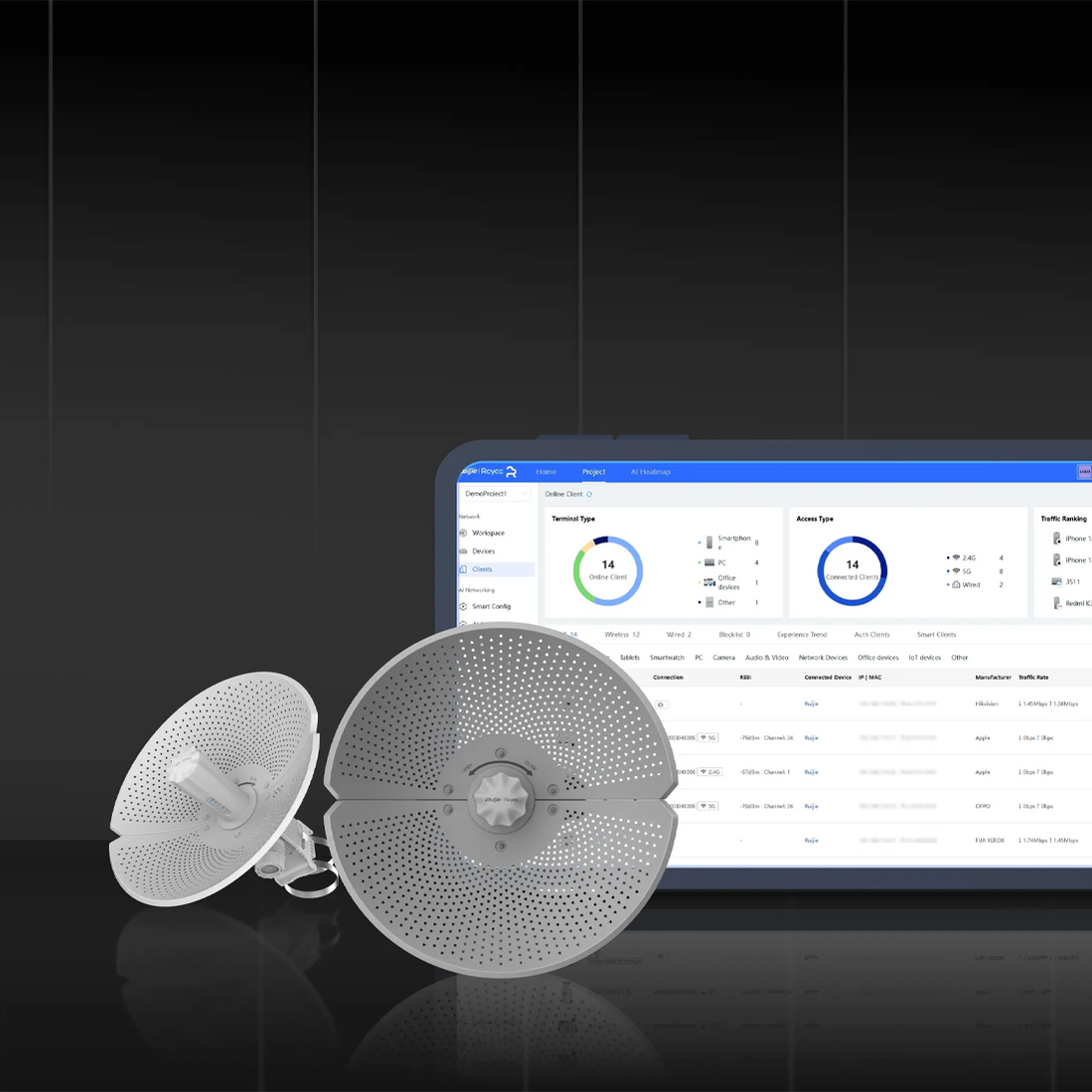 Ruijie Reyee Air Metro 100Mbs 15km Outdoor CPE (RG-AIRMETRO460F) — adk ...