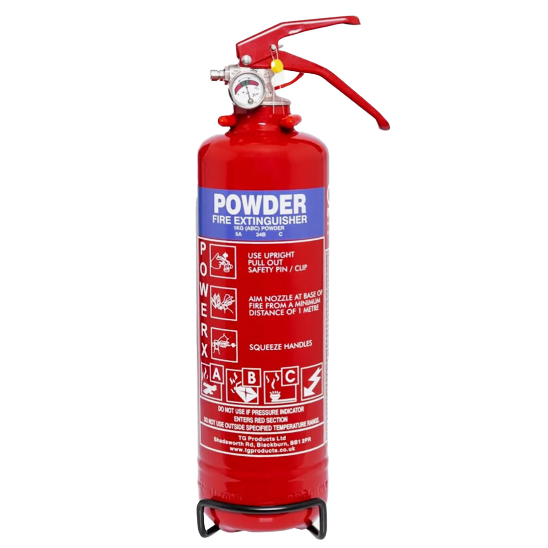 TG PowerX 1kg ABC Dry Powder Fire Extinguisher (TG-81/02908) — adk-security