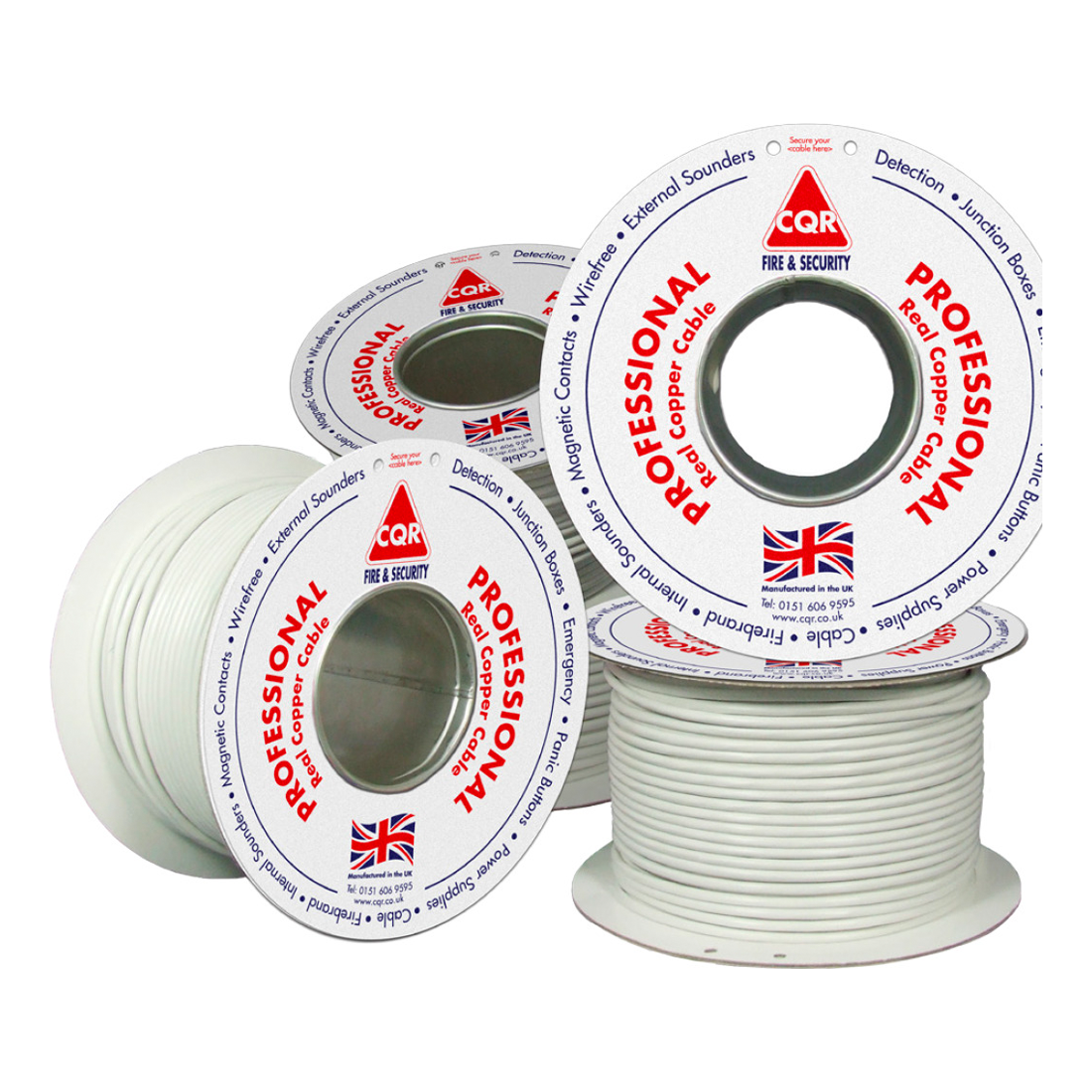 CQR 8 Core Alarm Cable 100m – White (CABCCA8/WH/100M) — adk-security