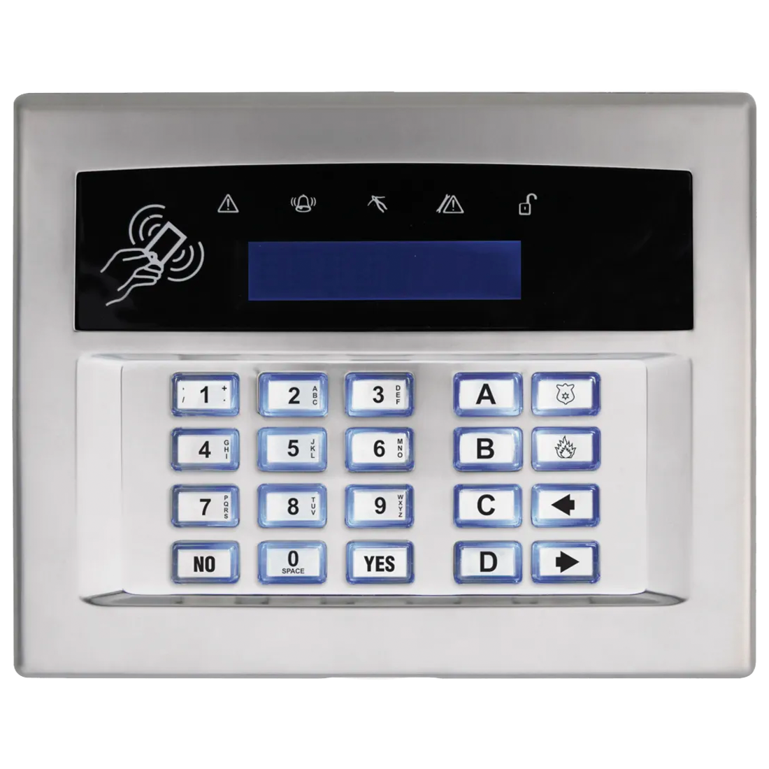 Pyronix Euro Prox LCD Keypad Satin Chrome (EURO-LCDPZ/SCHROME) — adk ...