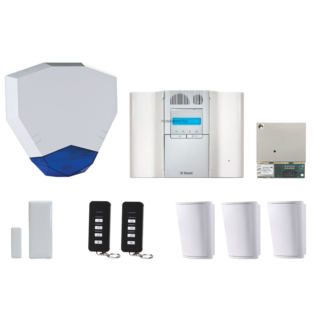 Visonic PG2 PowerMaster GT64 3PIR IP Wireless Alarm Kit (PMGT64-HEX-3P ...
