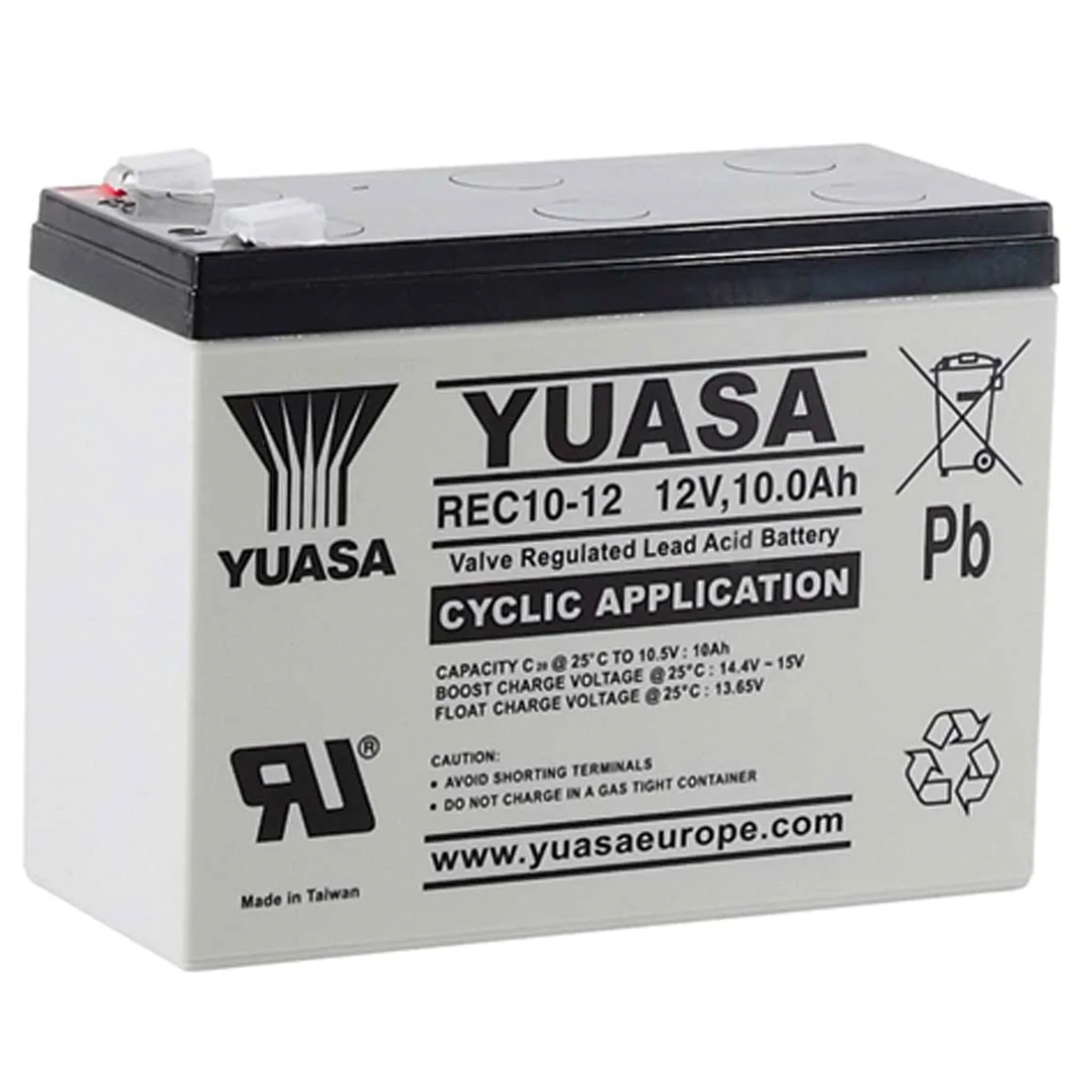 Yuasa REC 12v 10Ah Alarm Battery (REC10-12) — adk-security